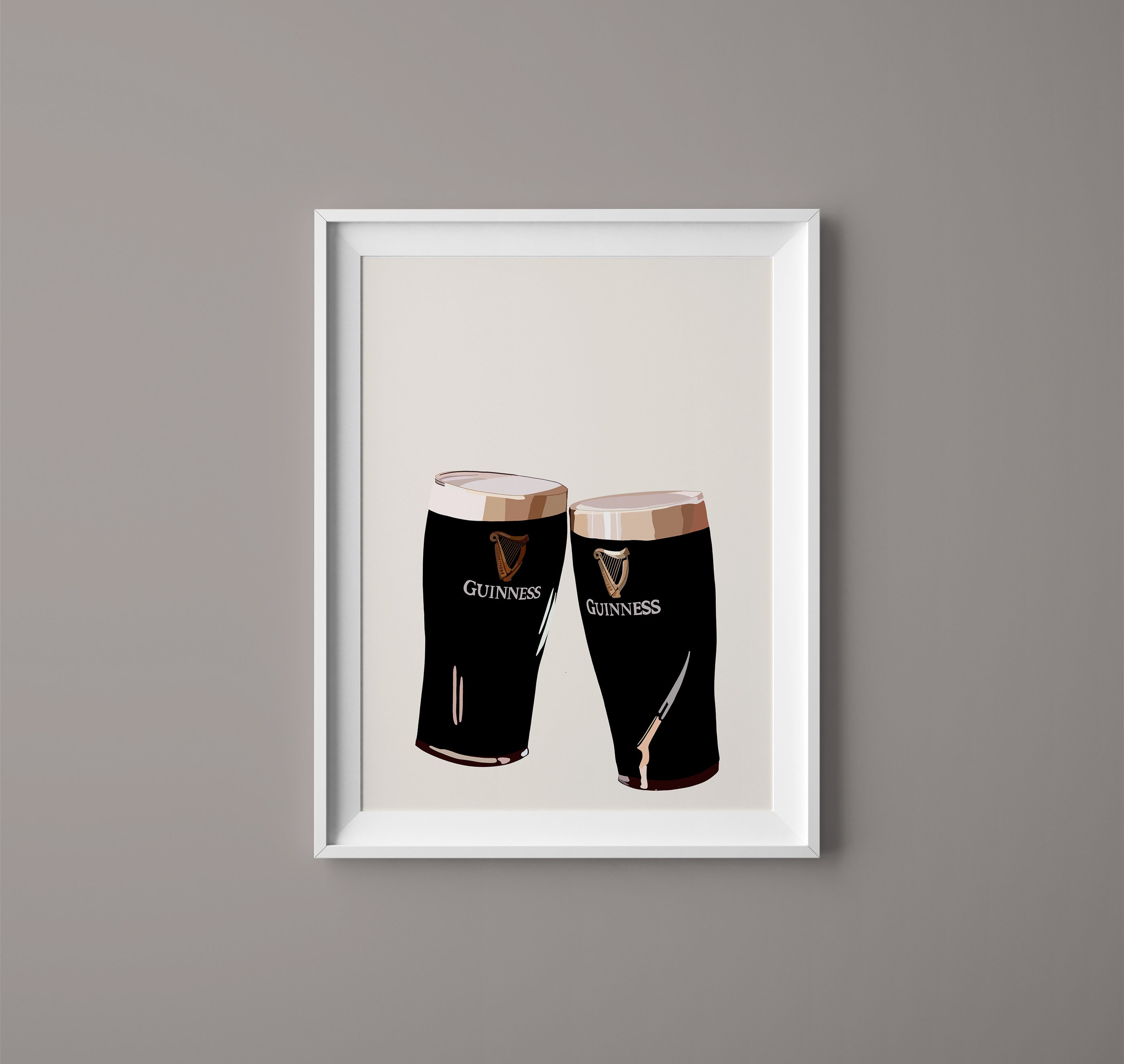 Pint of Guinness DIGITAL Print Irish / Gift Art Illustration Drawing ...