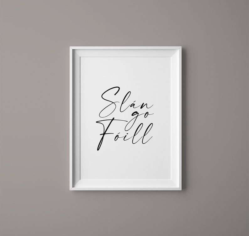 Slán Go Fóill Goodbye / Farewell for Now / Irish Language - Etsy UK