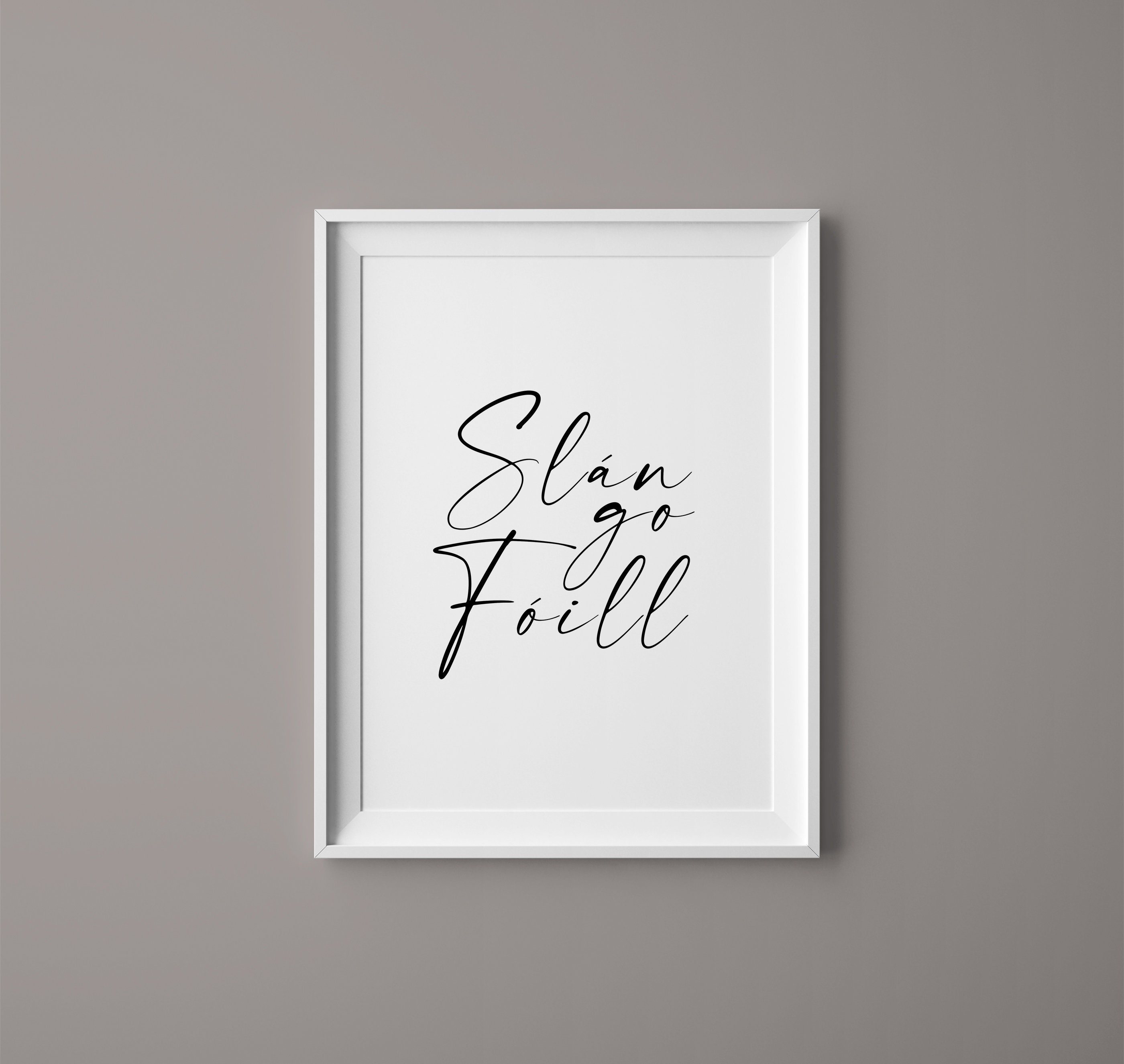 Slán Go Fóill Goodbye / Farewell for Now / Irish Language - Etsy UK