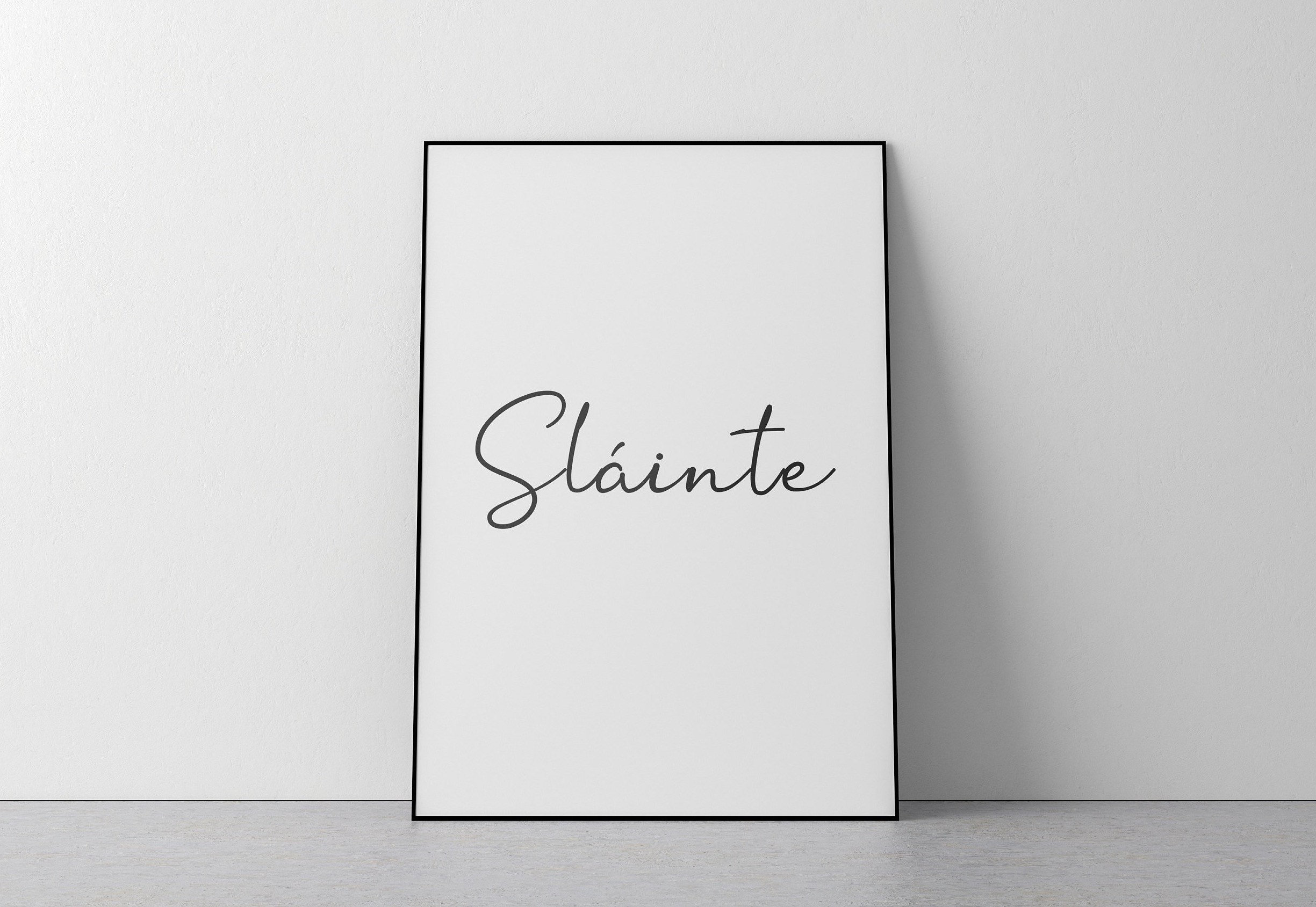Slainte cheers Irish Language Art Wall Decor Ireland Cheers - Etsy