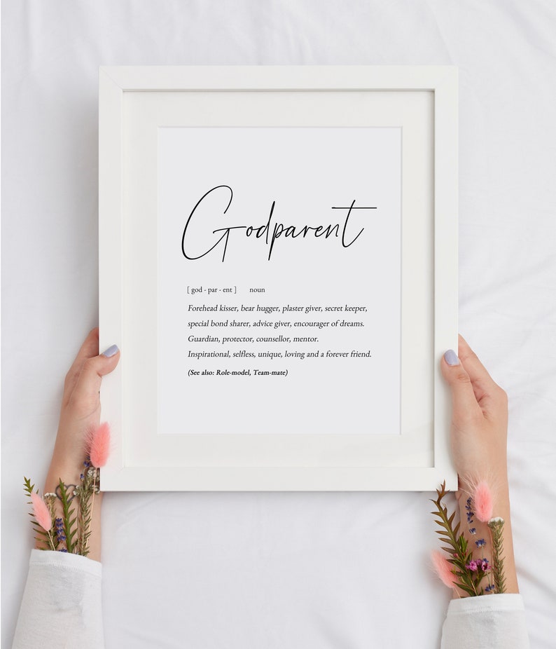 Godparent Definition Print / Gift / Christmas / Birthday / - Etsy