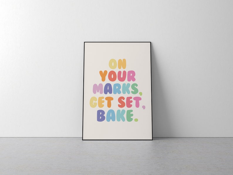 On Your Marks Get Set Bake DIGITAL Print Great British Bake off GBBO ...