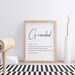 Grandad Grandfather Definition Print Gift Christmas / Birthday / Poster ...