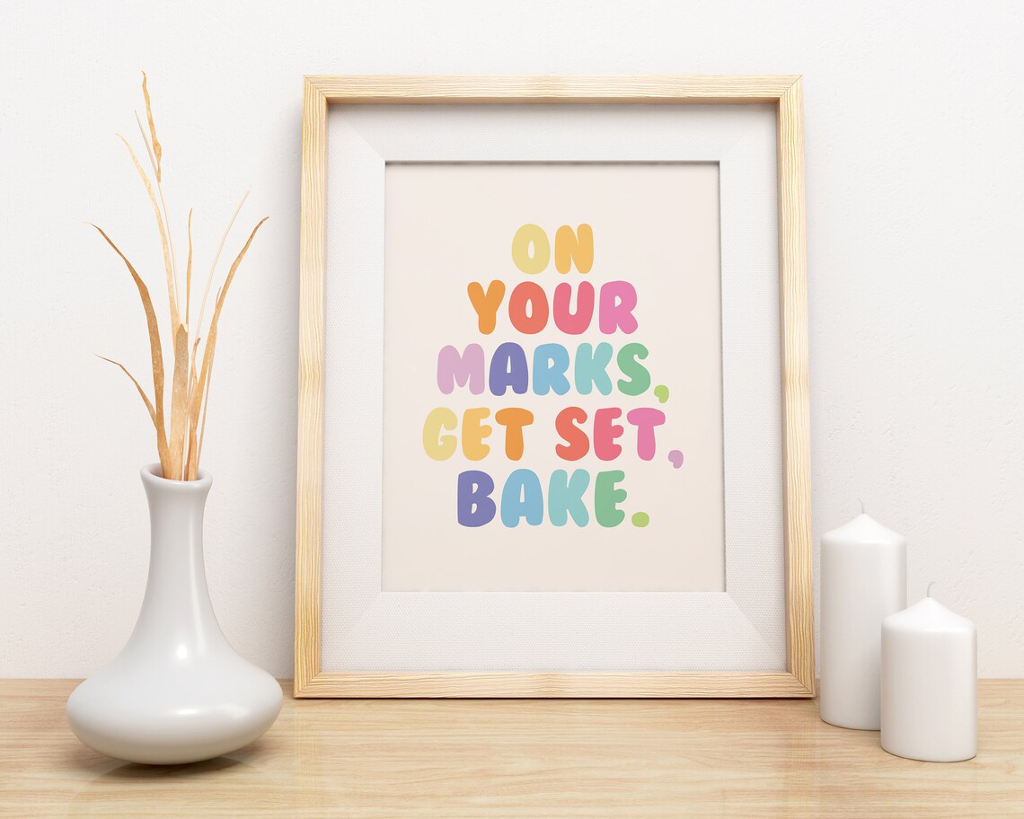 On Your Marks Get Set Bake DIGITAL Print Great British Bake off GBBO ...