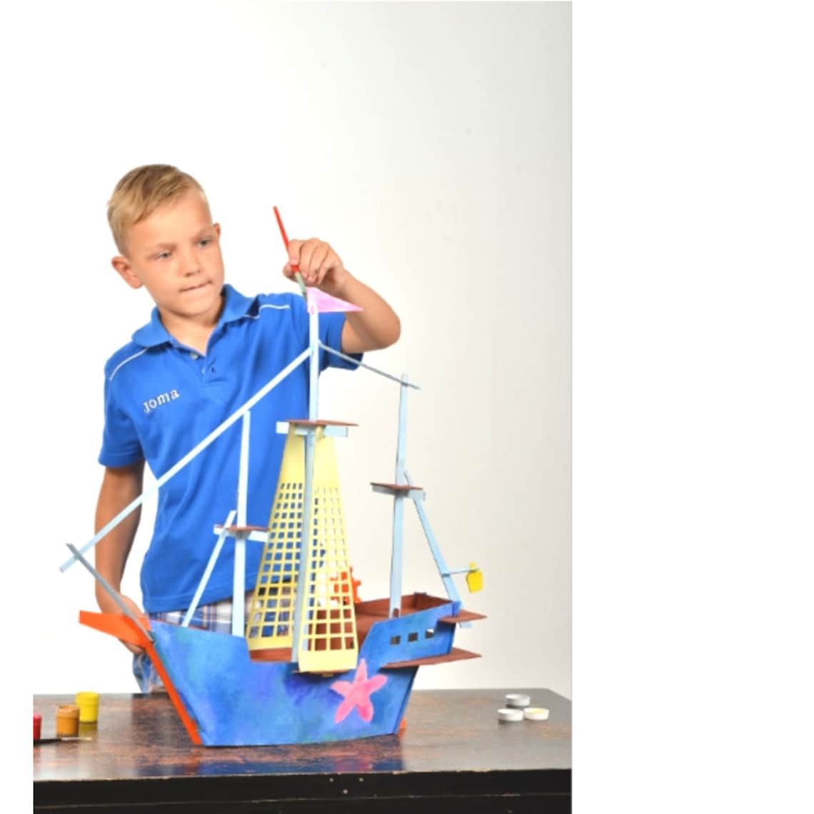 Ship Model Kit, Cardboard Toy for Construction and Painting, DIY, 3D ...