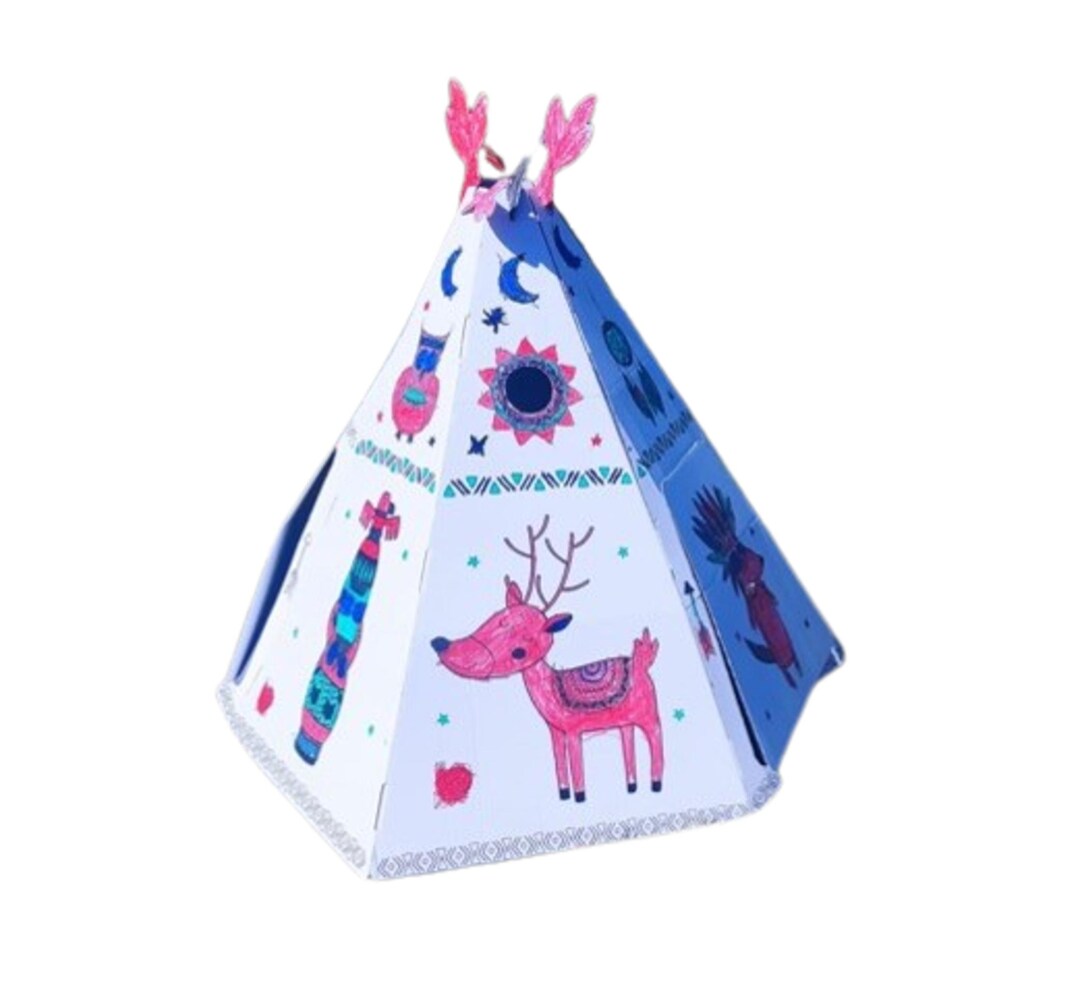 Playhouse Teepee Tent, Cardboard Toy Car for Children, DIY, for ...