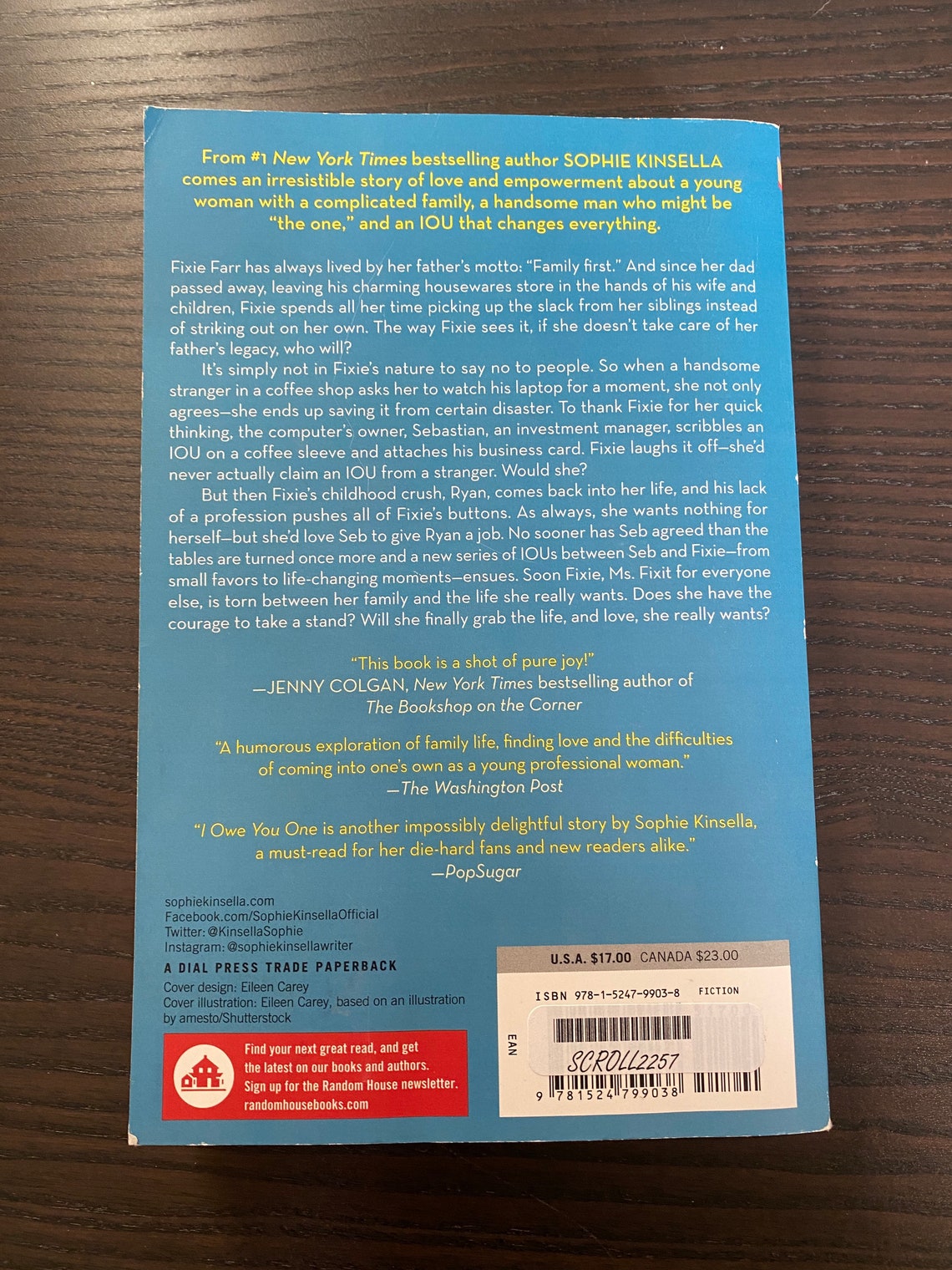 I Owe You One Sophie Kinsella Secondhand Paperback Book - Etsy