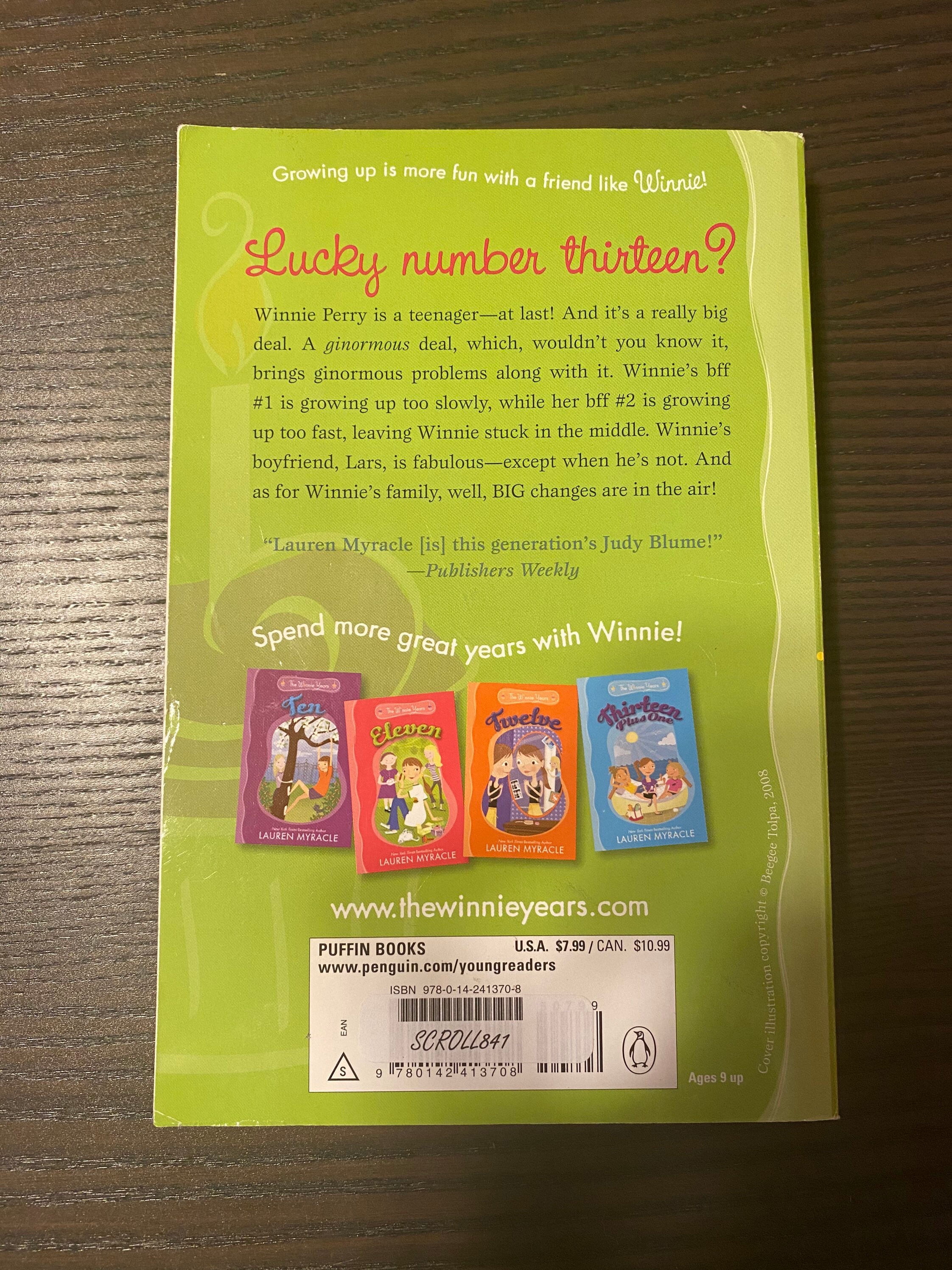 Thirteen The Winnie Years Lauren Myracle Secondhand Book | Etsy