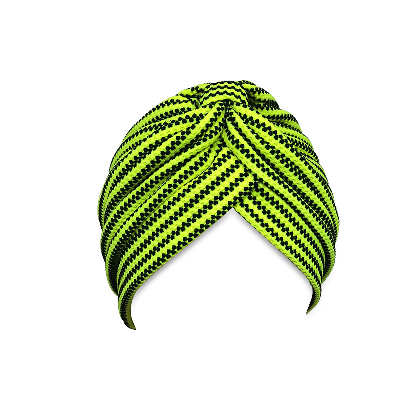 Handmade Neon Green and Zig-zag Striped Hair Turban Hair Cover ...
