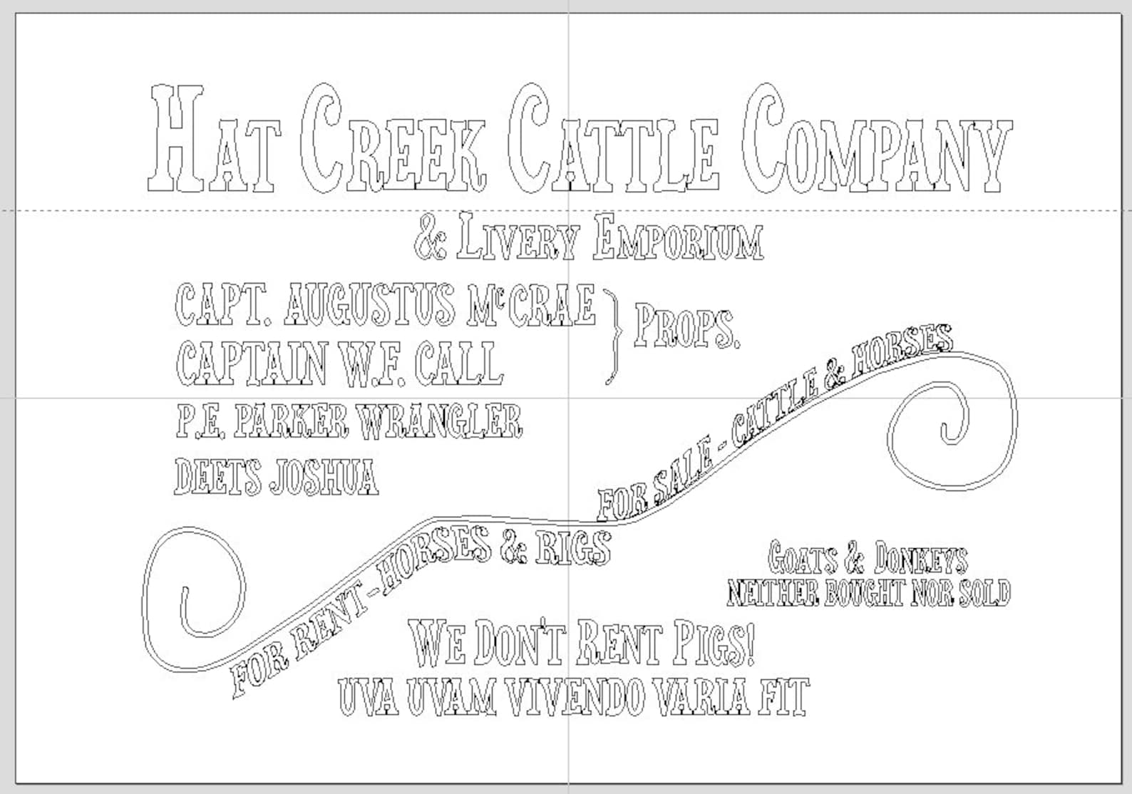 Hat Creek Cattle Company SVG, Vintage Ranch or Farmhouse Sign, Wall ...