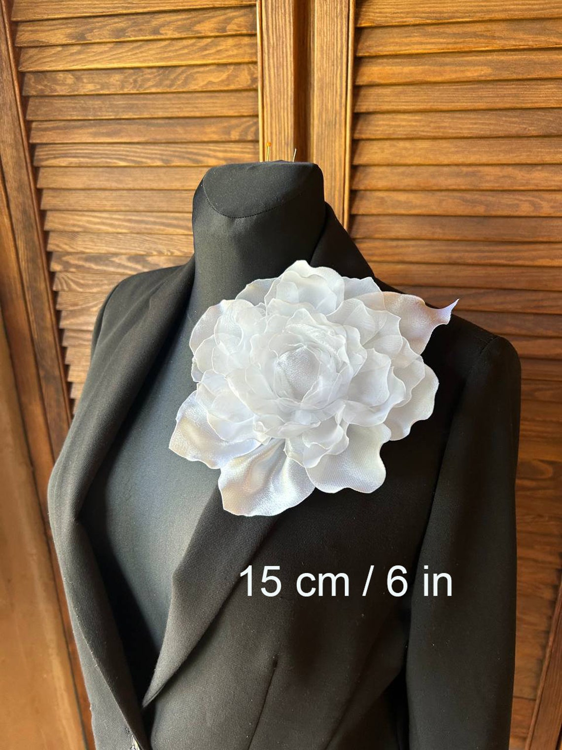 Snow White Oversized Flower Brooch Extra Large Floral Pin 4 SIZES - Etsy