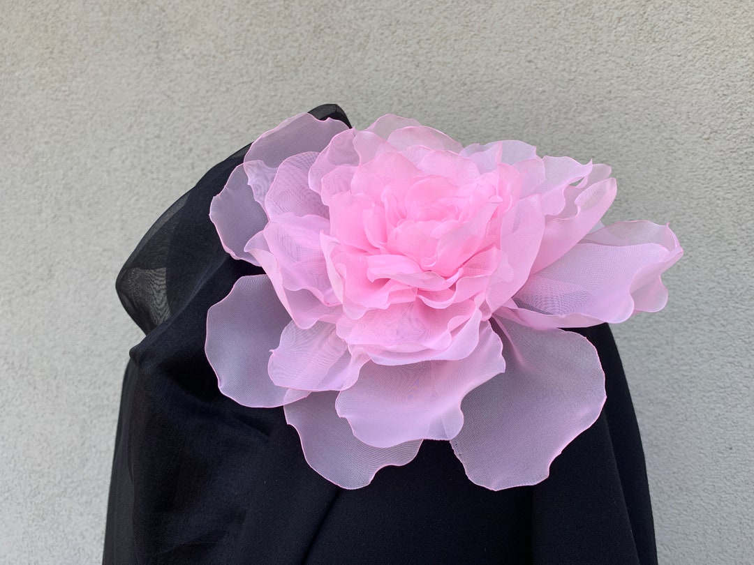 Pink Oversized Flower Brooch Extra Large Floral Pin Pastel Pink - Etsy