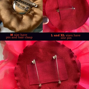 Large Red Flower Brooch Oversized Floral Pin 4 SIZES - Etsy