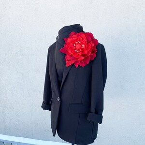 Large Red Flower Brooch Oversized Floral Pin 4 SIZES - Etsy