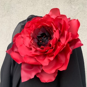 Extra Large Poppy Flower Brooch Oversized Red Floral Pin - Etsy
