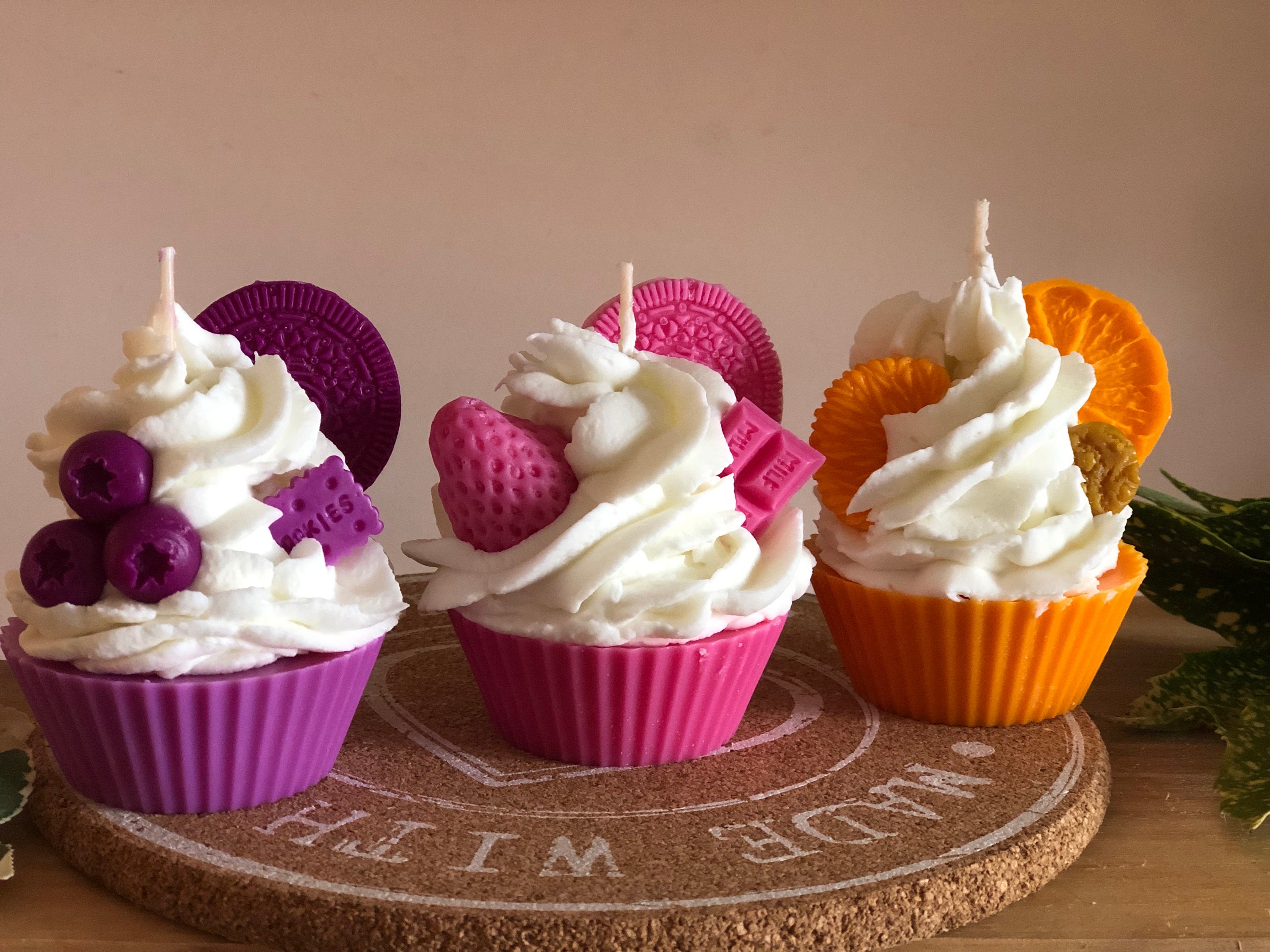 Velas De Cupcake Aromáticas Vela Perfumada Pastel De Velas Hecho A
