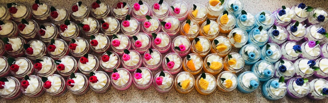 Aroma Mini Jar Candles, Wedding Favors, Christening Favors, Scented ...