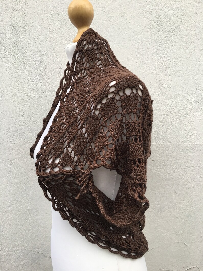 Brown Silk Crochet Bolero - Etsy