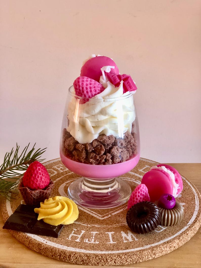 Sundae Desert Candle, Blueberry Ice Cream Candle, Birthday Cake Candle ...