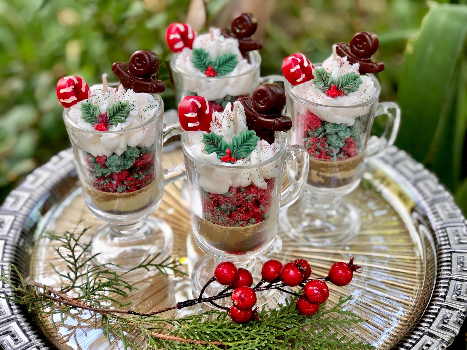 Christmas Hot Chocolate Candle, Christmas Decor, Handmade Scented ...