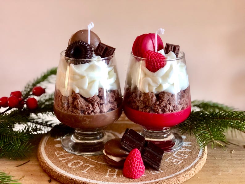 Sundae Desert Candle, Strawberry Ice Cream Candle, Birthday Cake Candle ...