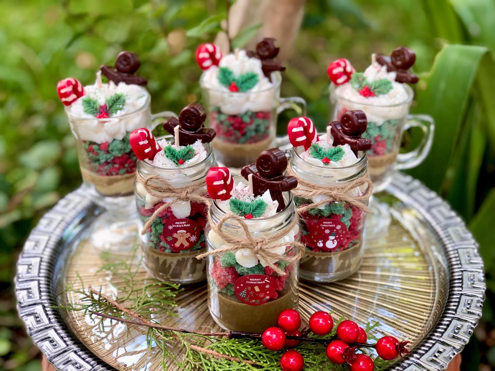 Christmas Hot Chocolate Candle, Christmas Decor, Handmade Scented ...