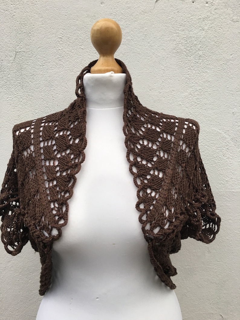 Brown Silk Crochet Bolero - Etsy
