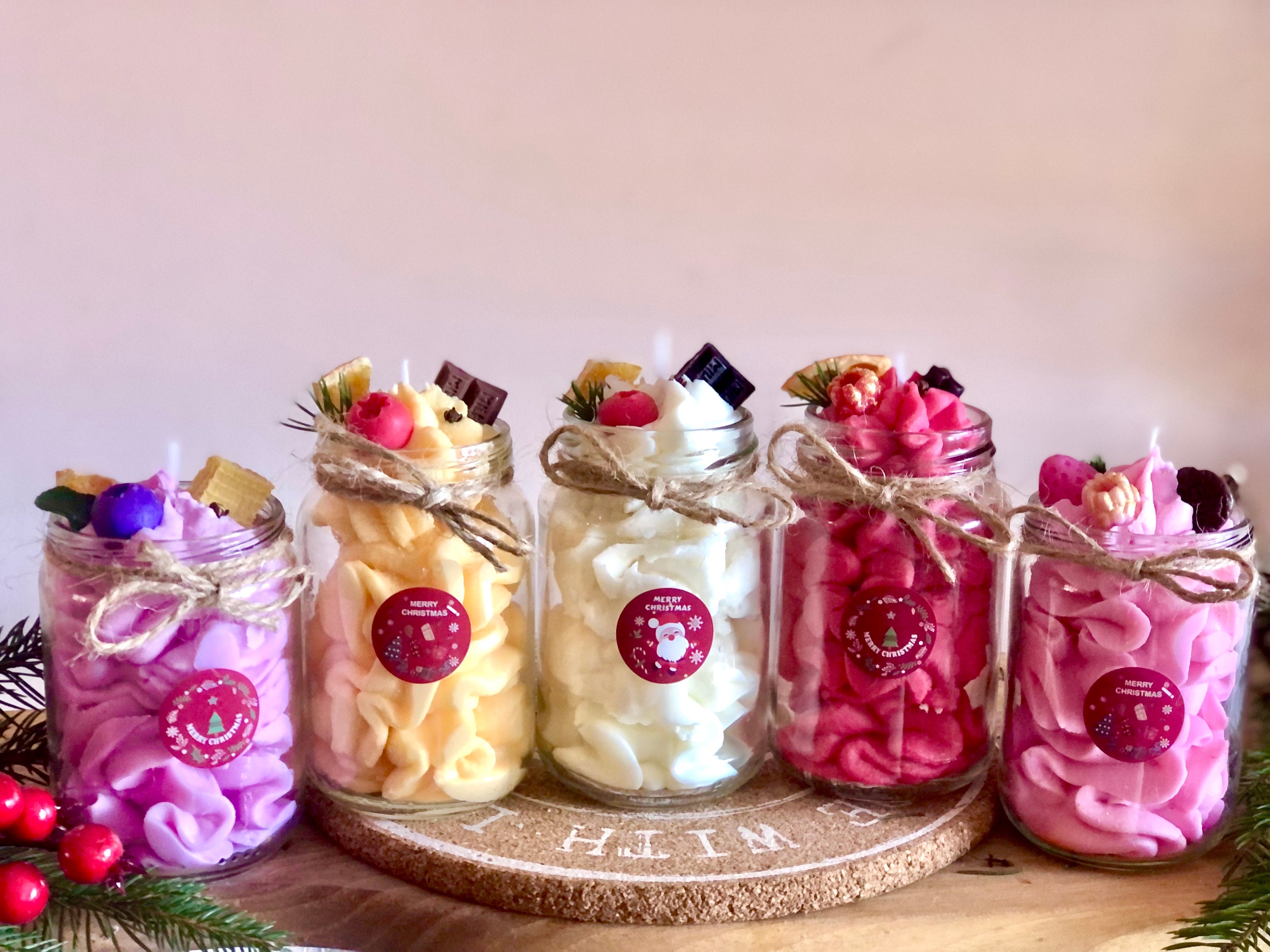 Whipped Cream Jar Candles, White Jar Candle, Christmas Gift, Soy Wax ...