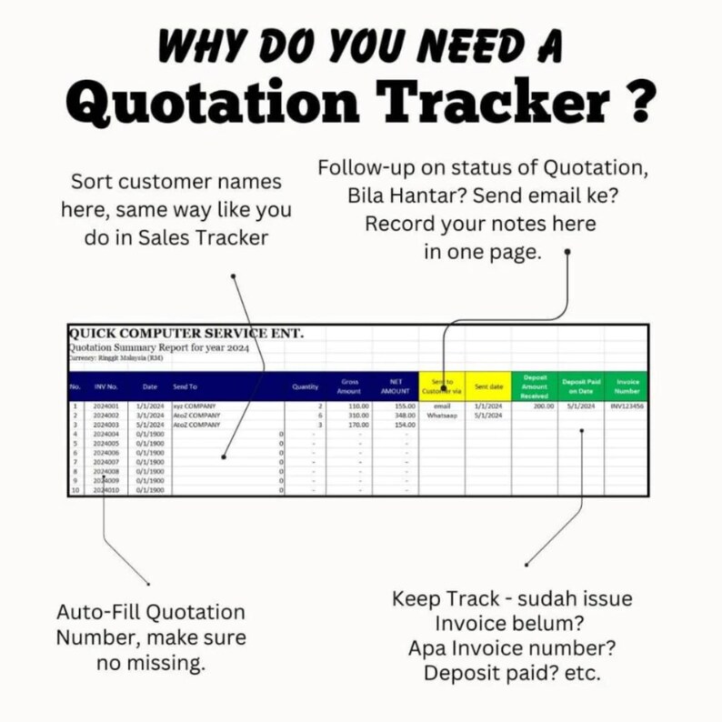 Editable Invoice Template for Excel | Auto-fill Number | Delivery Order ...