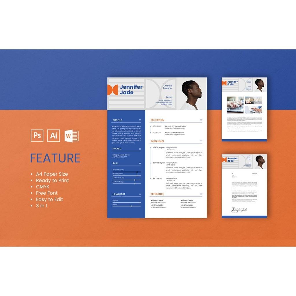 ATS Friendly Resume Templates | Modern and Simple CV Design | Editable ...