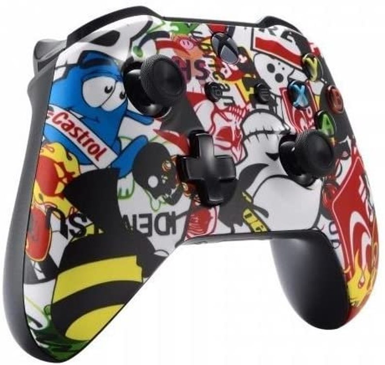 Sticker Bomb UN-MODDED Custom Controller Compatible With Xbox - Etsy