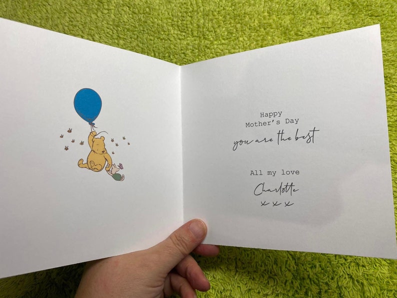 Mother's Day Card - Mum - Mam - Nanna - Nan - Personalised - Winnie the ...