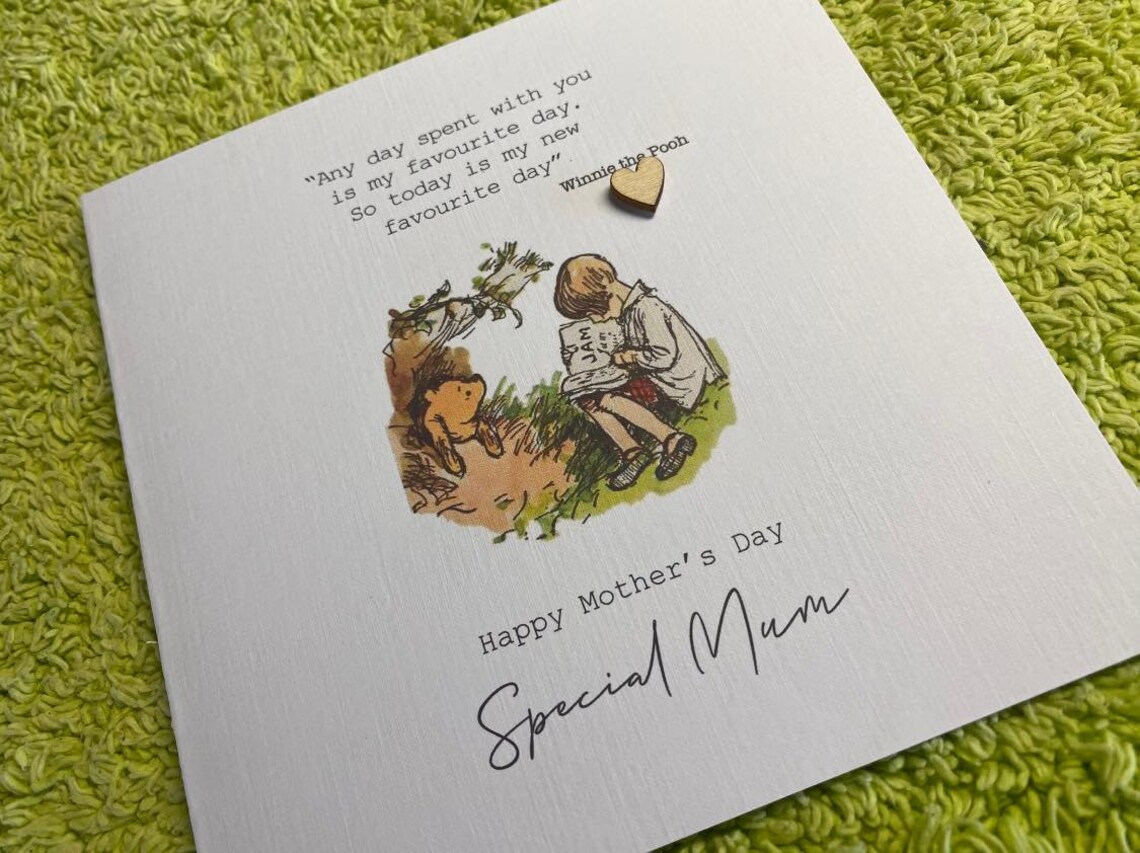 Mother's Day Card - Mum - Mam - Nanna - Nan - Personalised - Winnie the ...