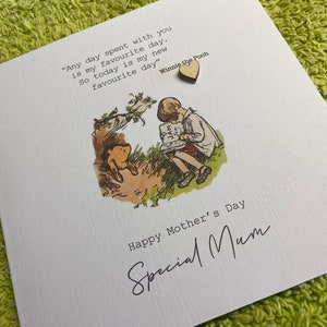 Mother's Day Card - Mum - Mam - Nanna - Nan - Personalised - Winnie the ...