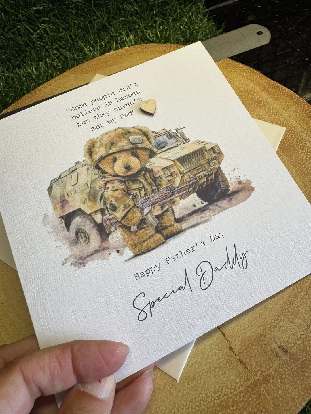 Father’s Day Card – Bear in British Army Uniform – Hand-drawn Military ...