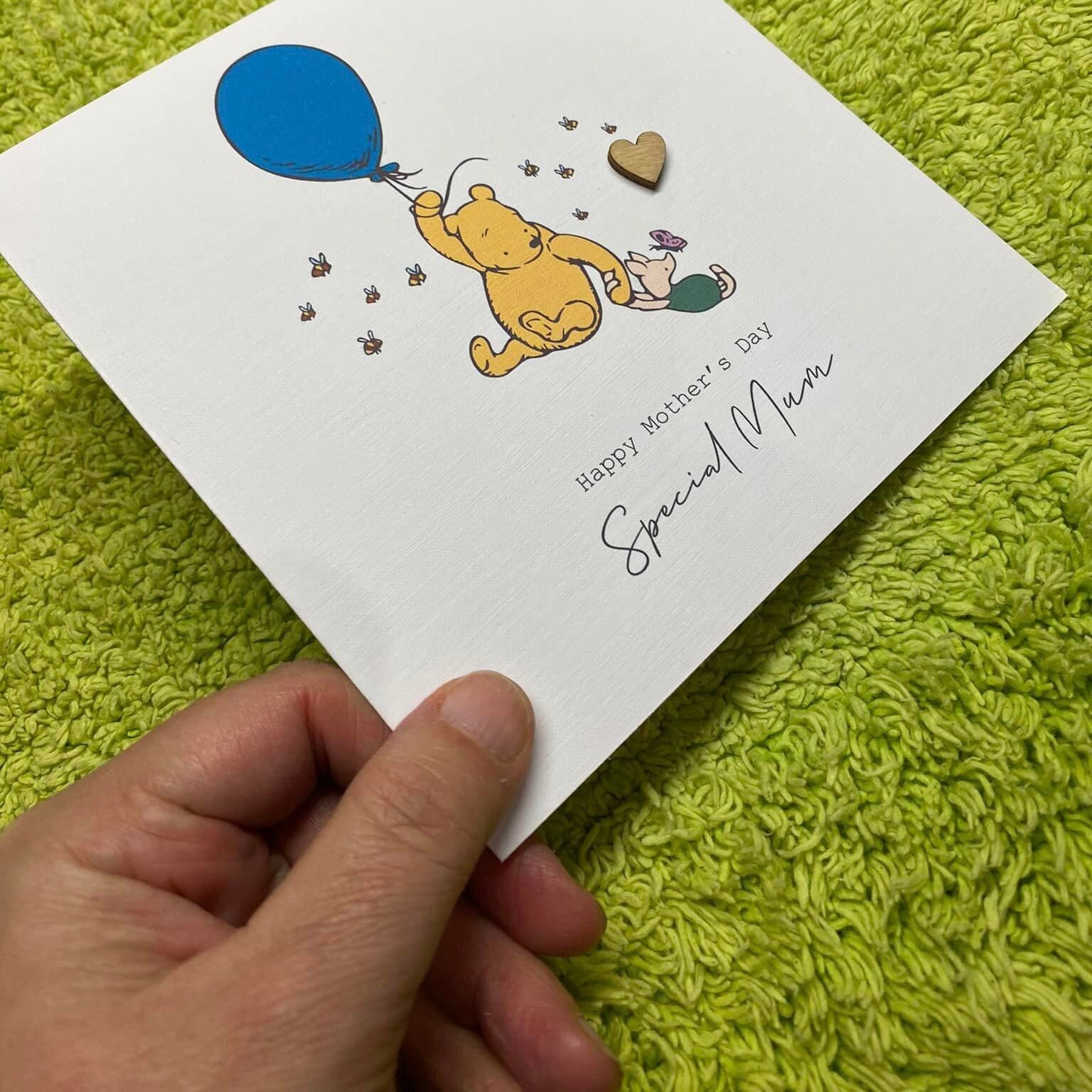 Mother's Day Card - Mum - Mam - Nanna - Nan - Personalised - Winnie the ...