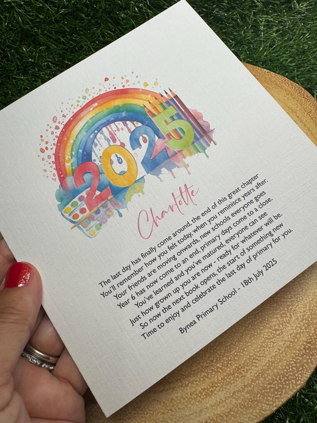 Personalised Last Day of Primary School Card | Year 6 - School Leaver ...