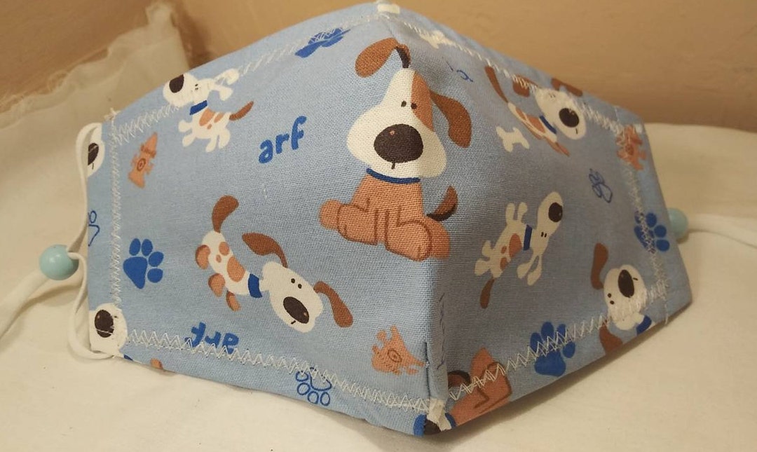 Dog Bark Cotton Face Mask/dog Face Covering/100% Cotton/made in Usa ...