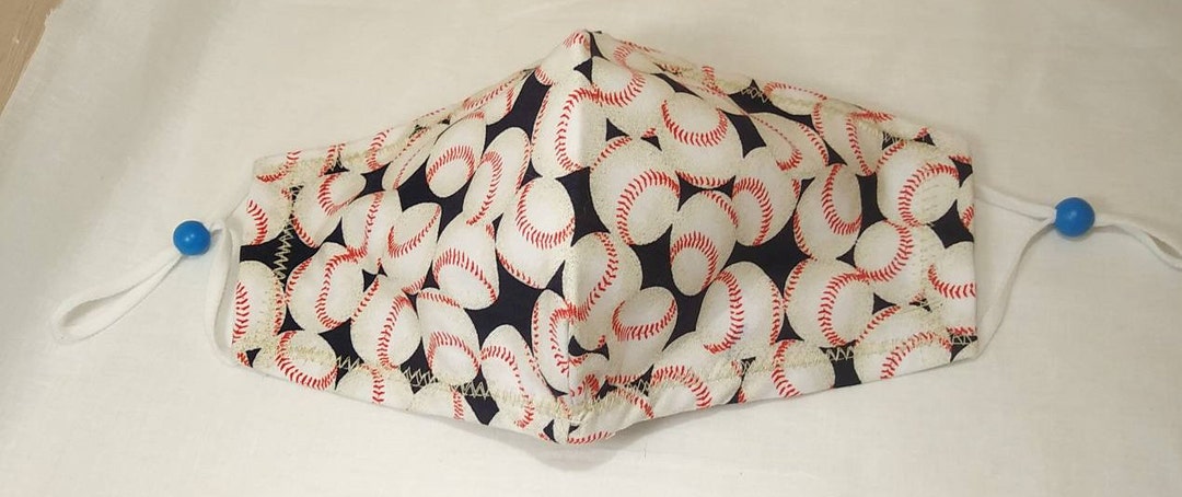 Blue Baseball Cotton Face Mask/Sport Face Cover/Baseball Face Mask ...