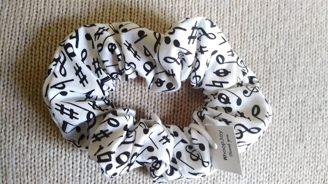 Music Note Scrunchie/music Scrunchie/artist Scrunchie/hair Accessories ...