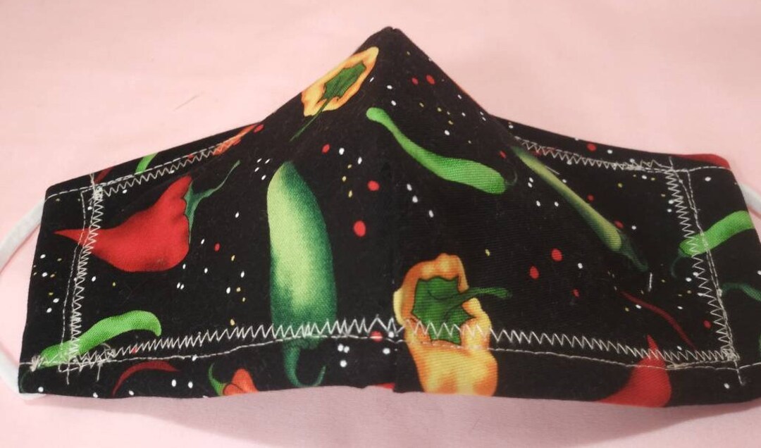 Jalapeno Peppers Cotton Face Mask/face Cover/100% Cotton/made in Usa ...