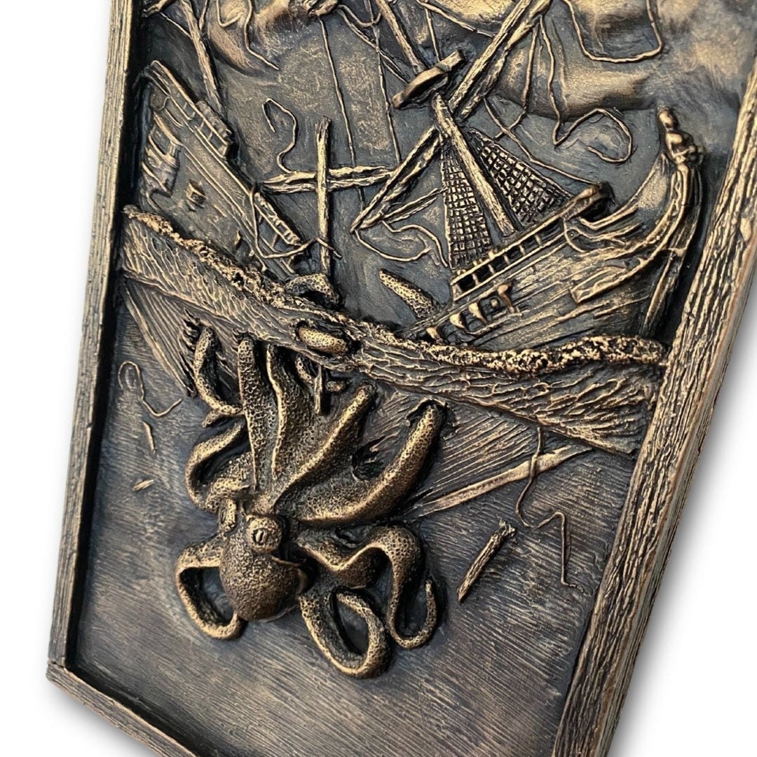 Kraken sculpture wall art highly detailed hand painted | Etsy