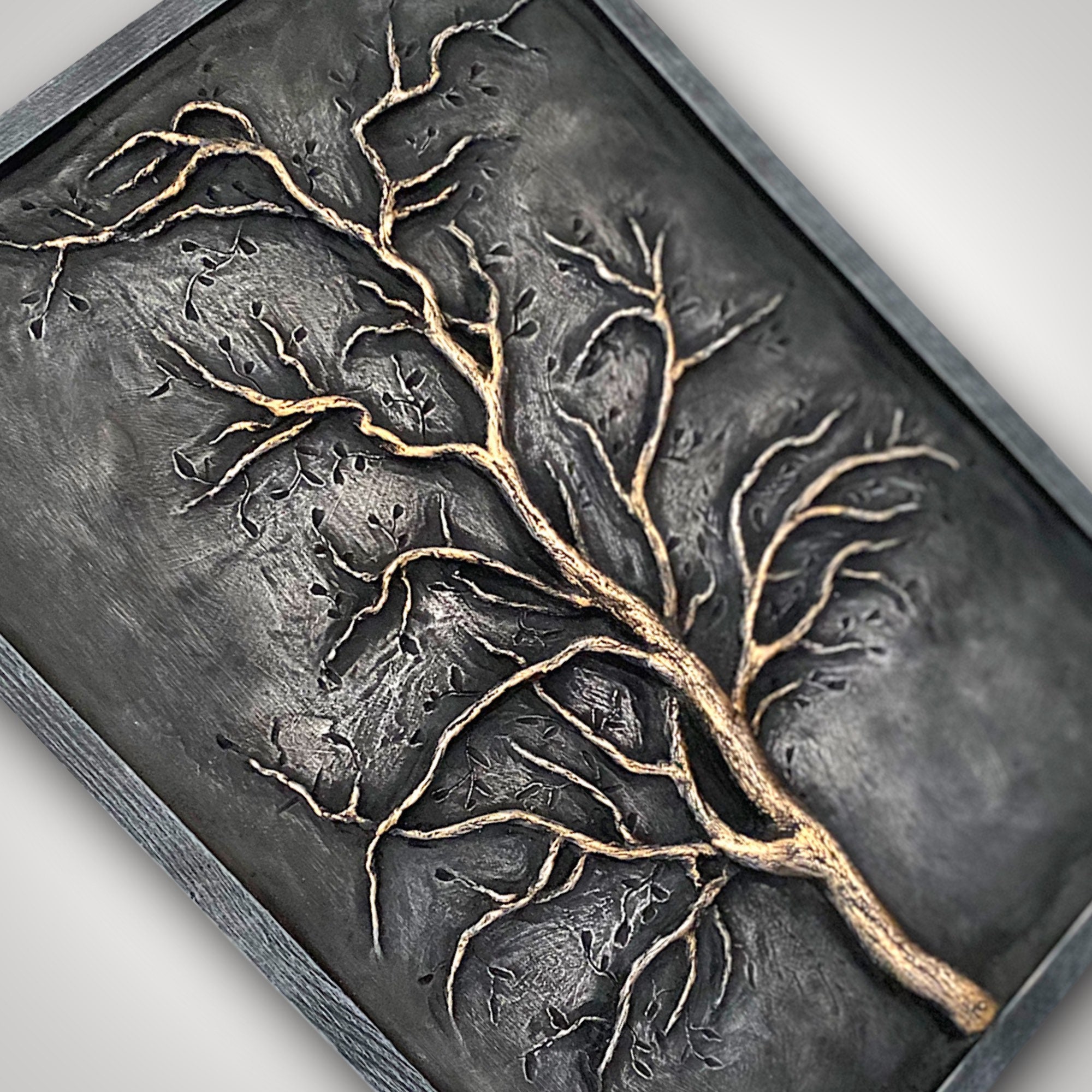 Tree sculpturetree wall art gold home decor gift tree of | Etsy