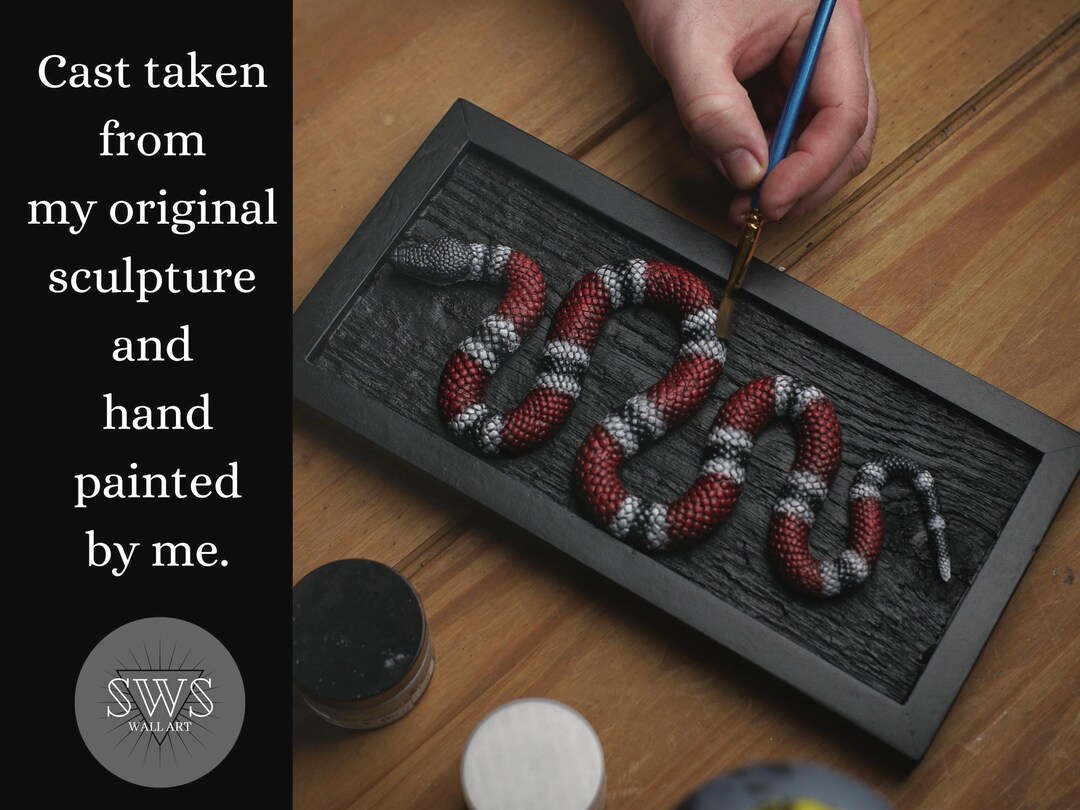 Gothic Snake Wall Art: Hand-painted Serpent Sculpture - Etsy