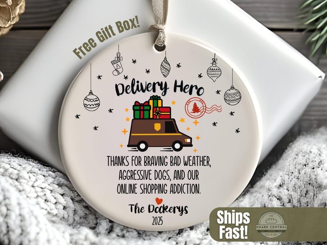 Delivery Driver Ornament Gift, Personalized Mail Carrier Christmas Gift ...