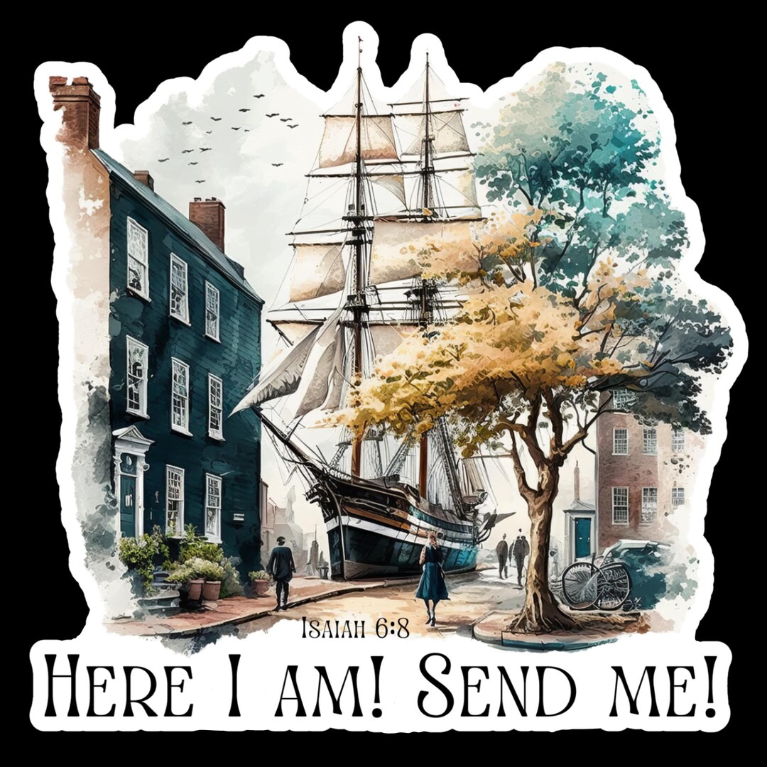 Here I Am Send Me, NWT Scripture Quote, Inspirational Wall Art, Laptop ...