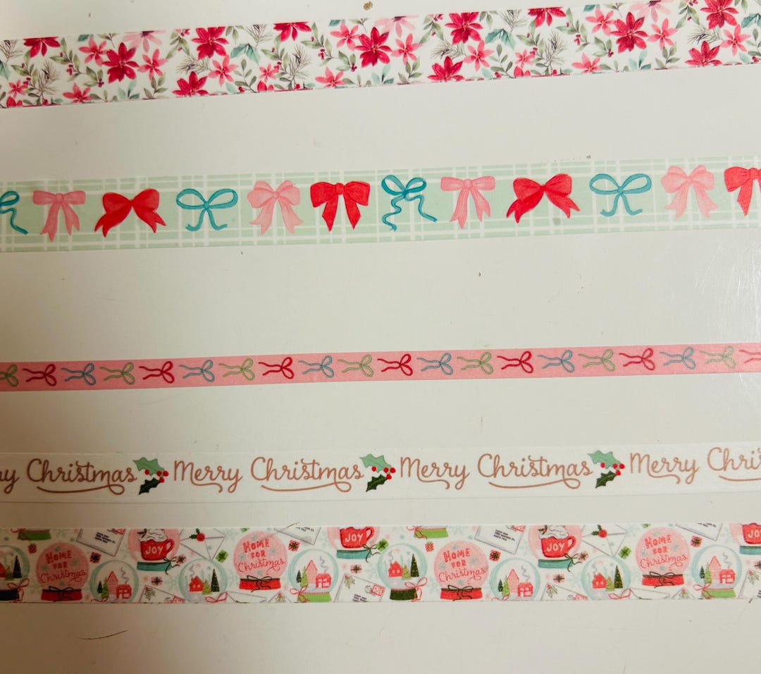 Holiday Washi Tape Bundle/“yuletide Cheer Washi Tape Bundle ...
