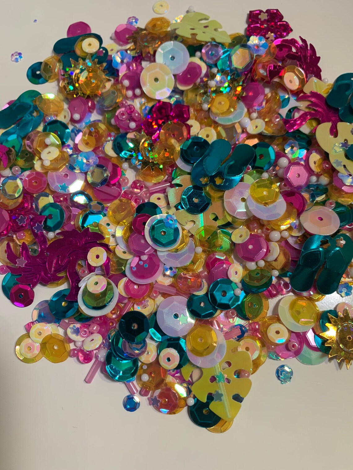 New fun in the Sun Sequin Mix/embellishments/summer - Etsy