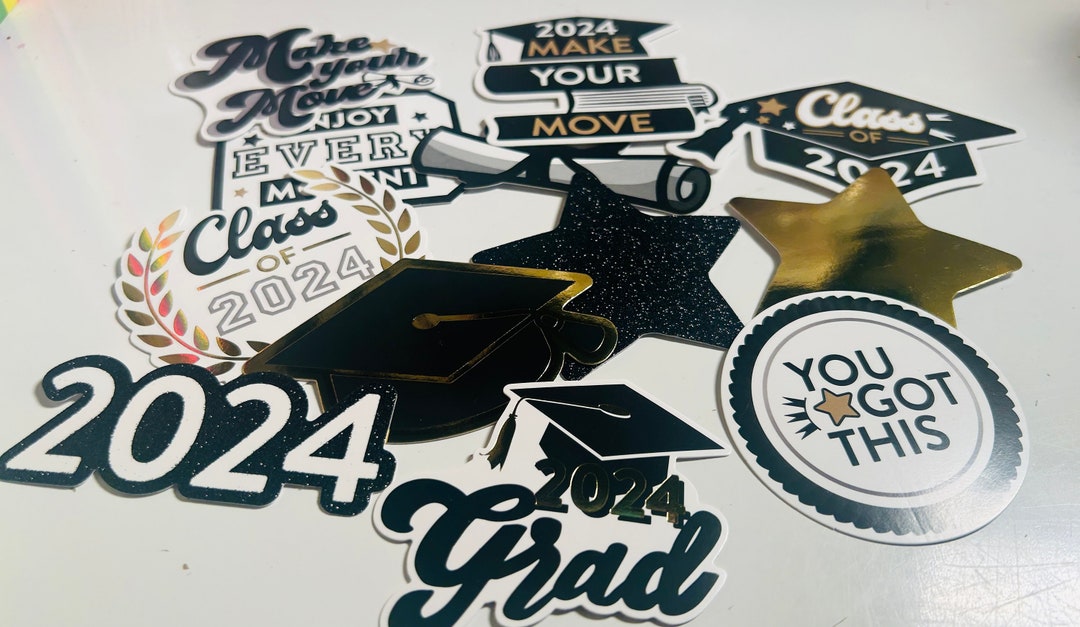 Graduation Die Cut Stickers 2024/die Cuts/scrapbooking/card Making - Etsy