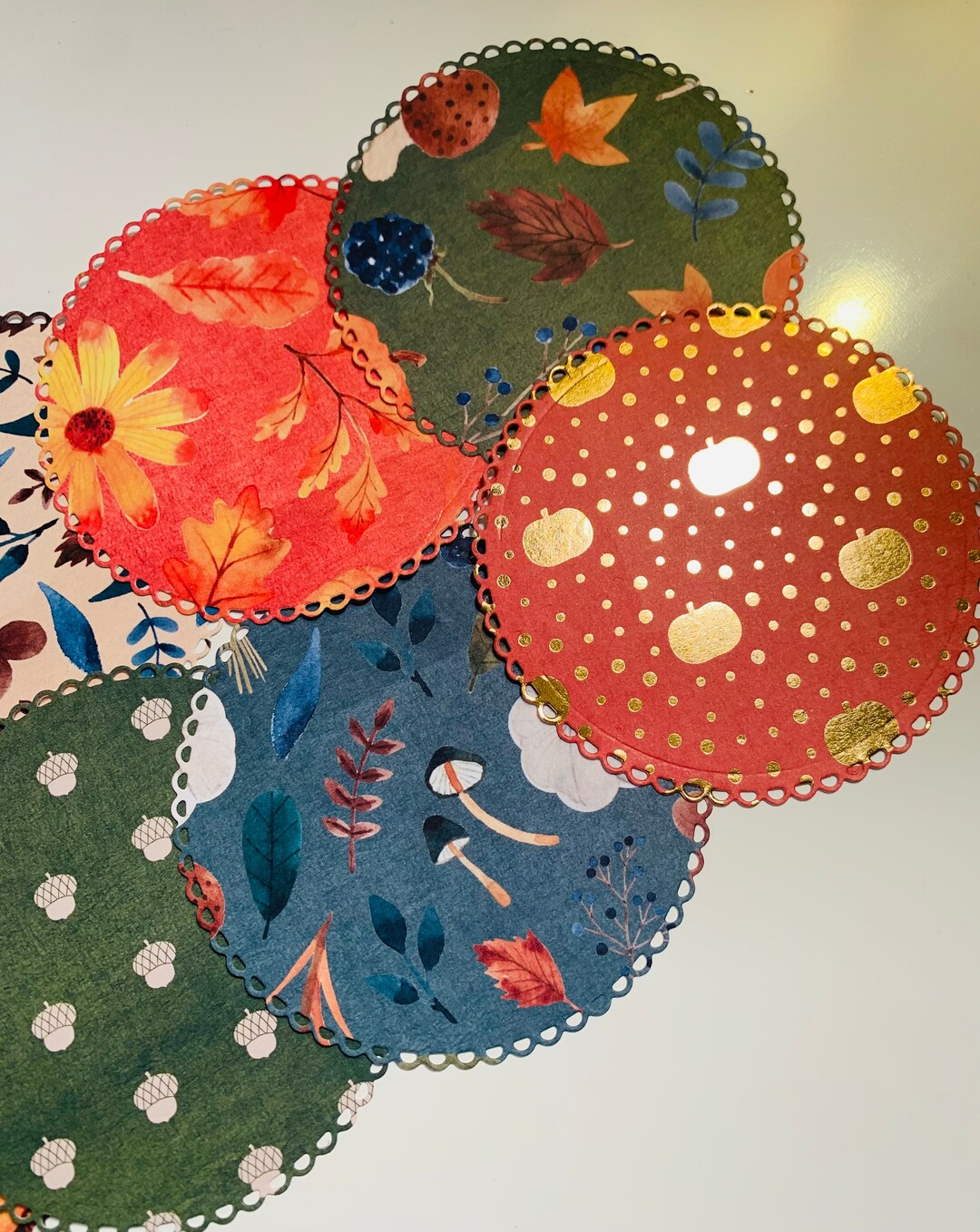 Set of 10 Mini 3 Inch Doilies/fall Time/handmade Doilies/scrapbooking ...